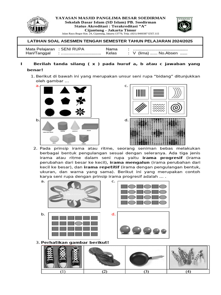 KJ Seni Rupa Latihan Asas 1 Tp. 2425 | PDF