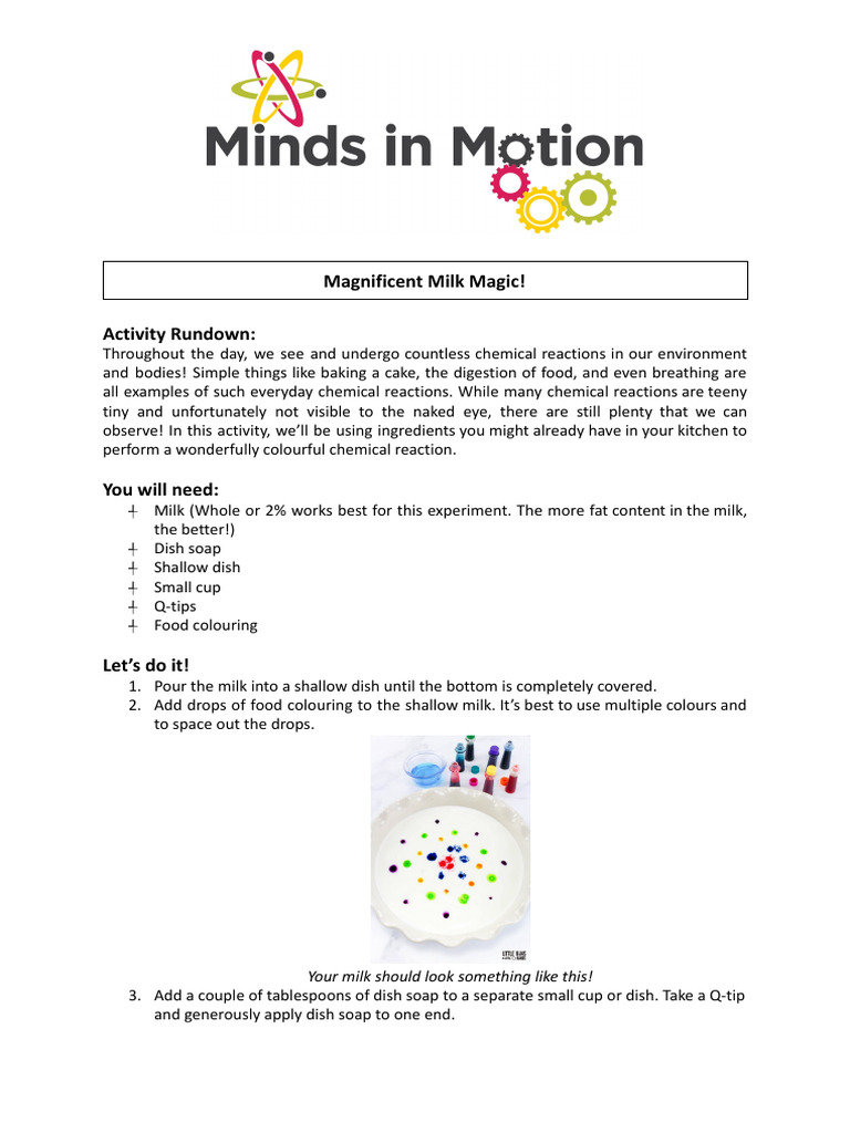 Magic Milk - MIM | PDF | Chemical Polarity | Water