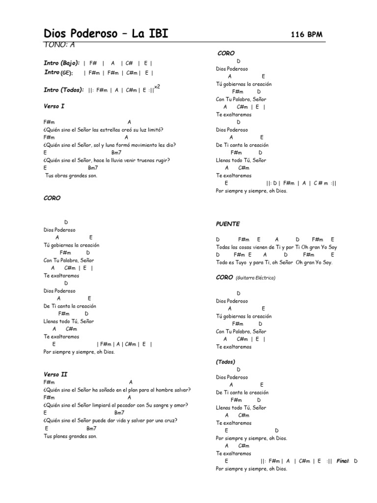 Dios Poderoso - La Ibi | PDF