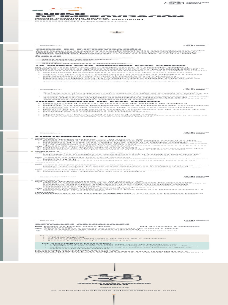 Curso de Improvisaci N Programa Completo | PDF | Improvisación | Composiciones Musicales