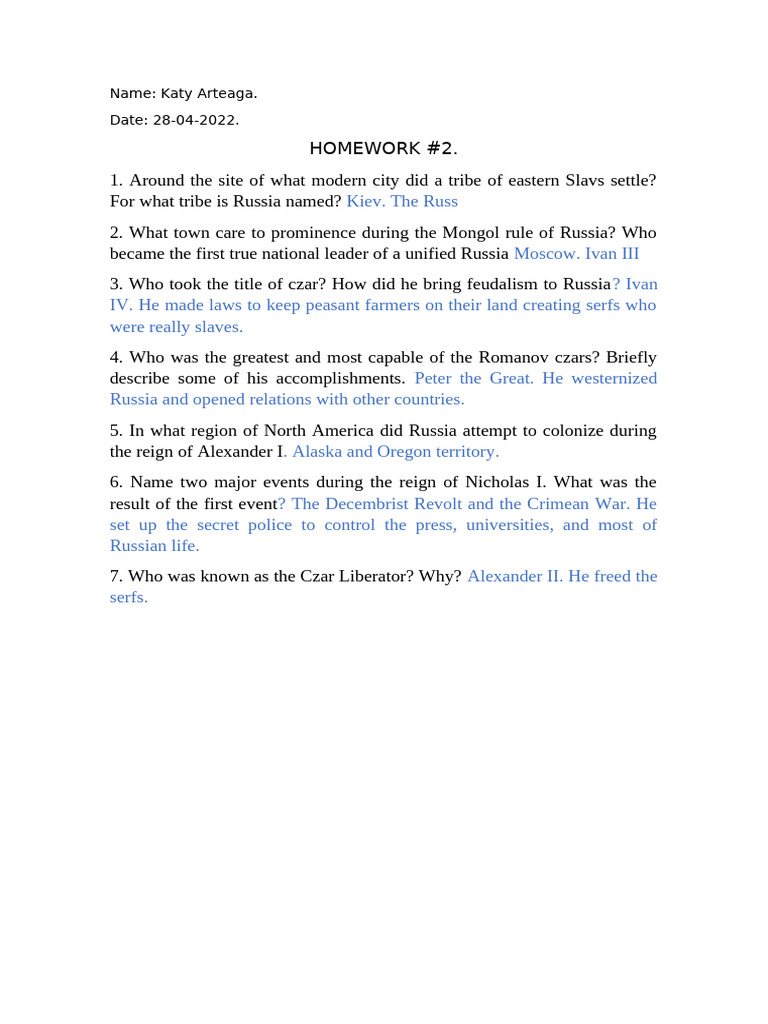 Homework #2 | PDF