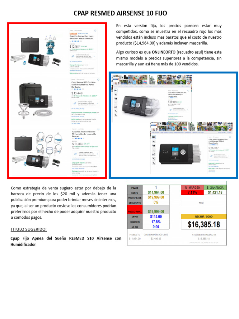 Cpap Resmed Airsense 10 Fijo | PDF