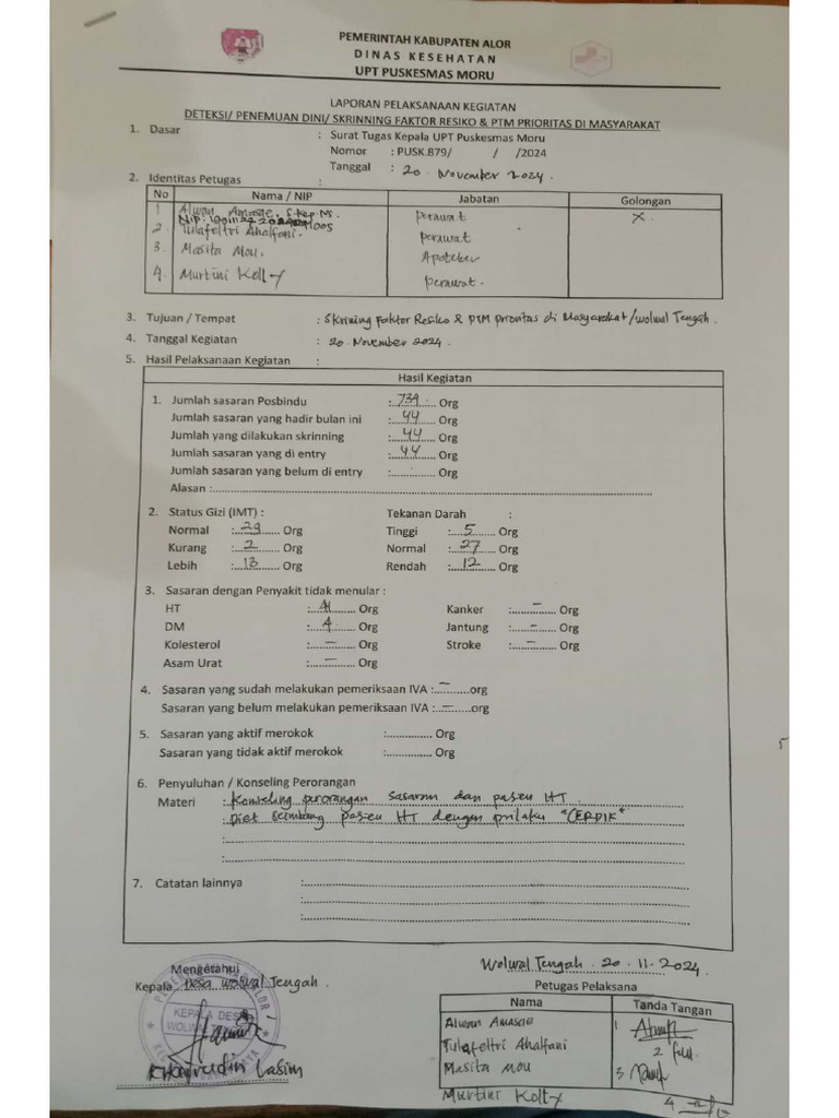 SPJ Wolwal Tengah Bulan November 2024 | PDF