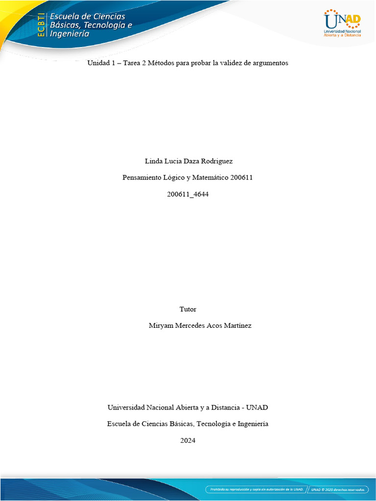 Plantilla Tarea 2 | PDF | Argumento | Verdad