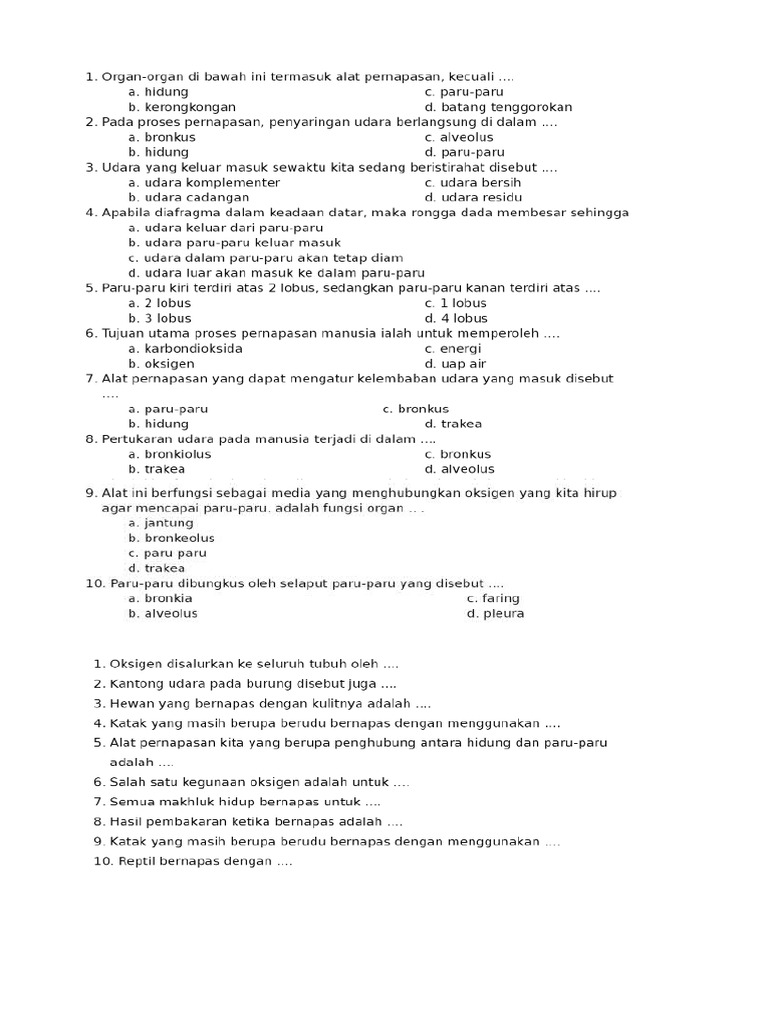 Soal Latihan Ipa Tema 2 | PDF