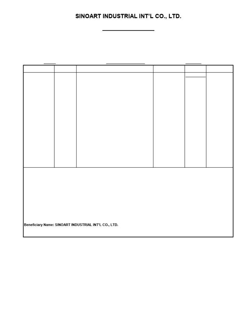 Commercial Invoice for Canvas Rolls | PDF
