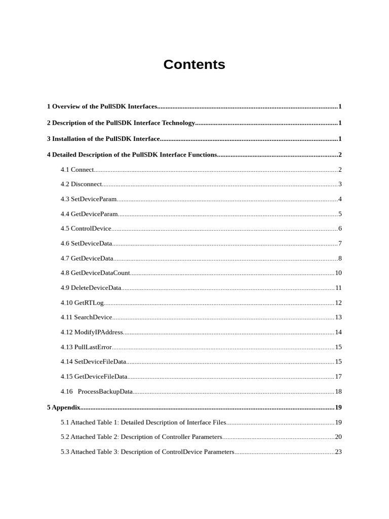 User Guide to the PullSDK Interfaces-E | PDF | Parameter (Computer Programming) | Filename