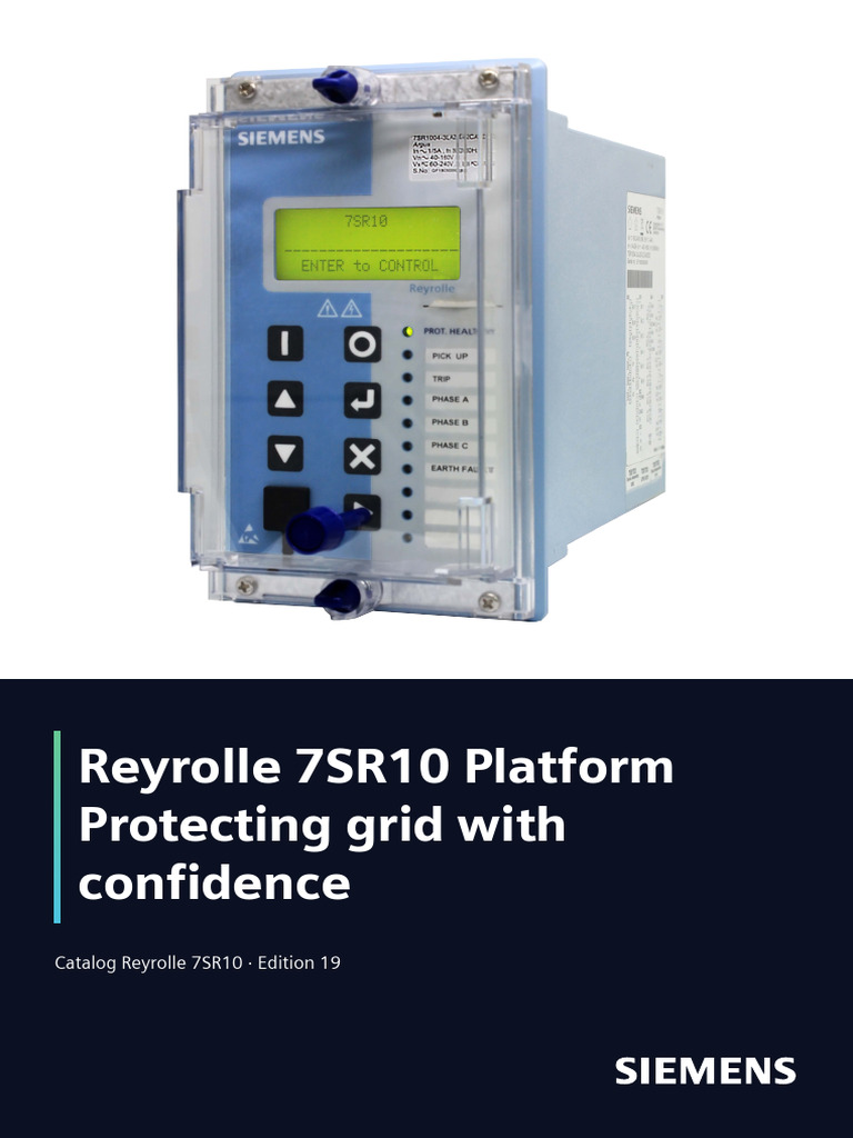 Reyrolle 7SR10 Platform Catalogue | PDF | Power Supply | Electronics