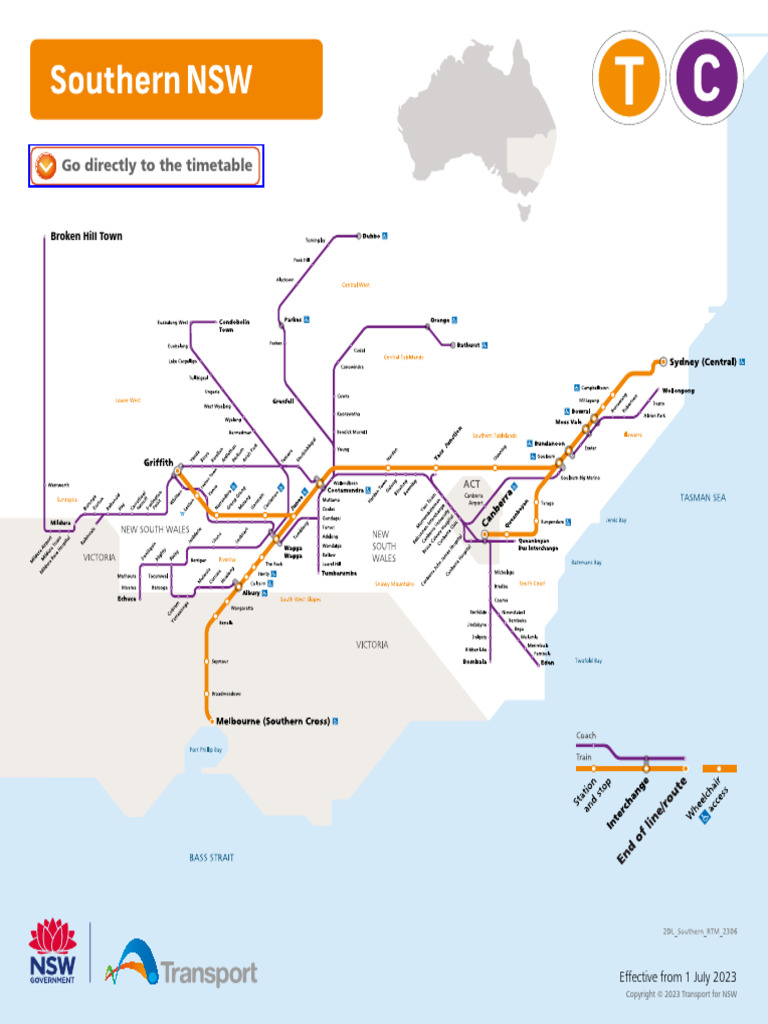 NSW TrainLink Regional Timetable 2023 | PDF | Transport