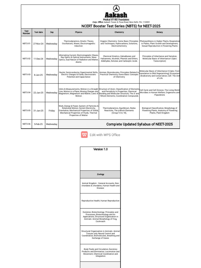 NCERT Booster Test Series for 2024 25 | PDF | Chemistry | Molecules NCERT Booster Test Series for 2024 25 | PDF | Chemistry | Molecules