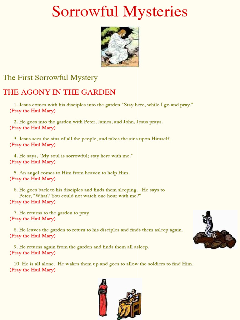 The Sorrowful Mysteries | PDF | Rosary | Jesus