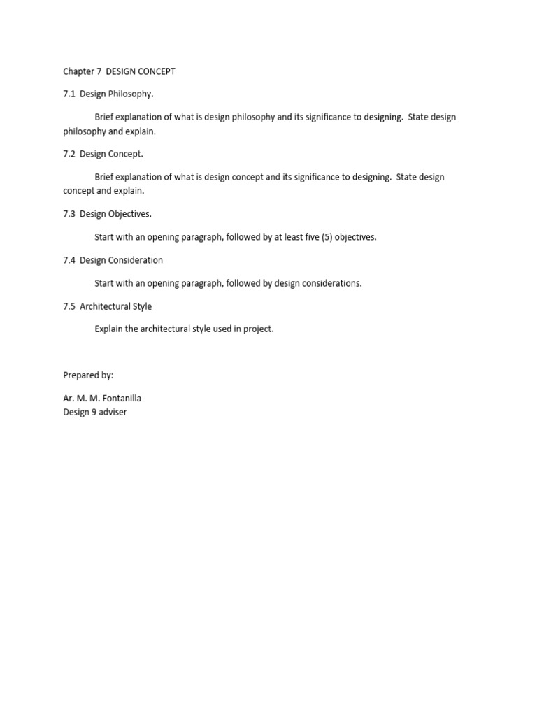 Chapter 7 Design Concept | PDF