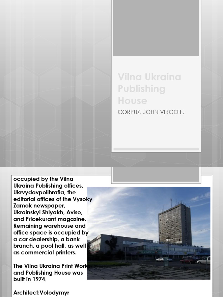 Vilna Ukraina Publishing House | PDF | Buildings And Structures