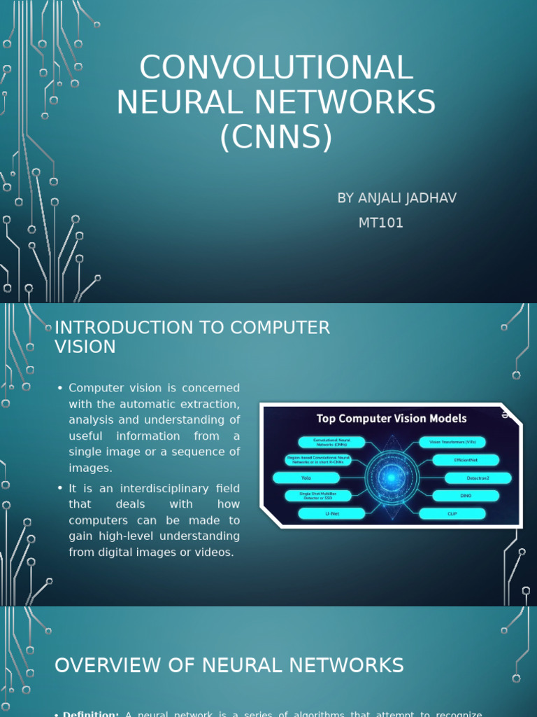 Cv Ppt Mt101 | PDF | Artificial Neural Network | Computing