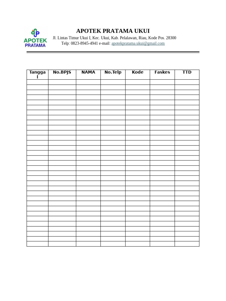 Daftar Hadir PRB (1) | PDF