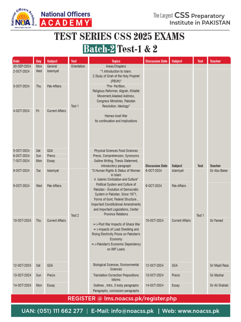 30-Sep-2024 Batch-6 Time Table | PDF | Pakistan 30-Sep-2024 Batch-6 Time Table | PDF | Pakistan