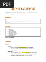 AQA Chemistry Required Practical 4: Temperature Changes | PDF