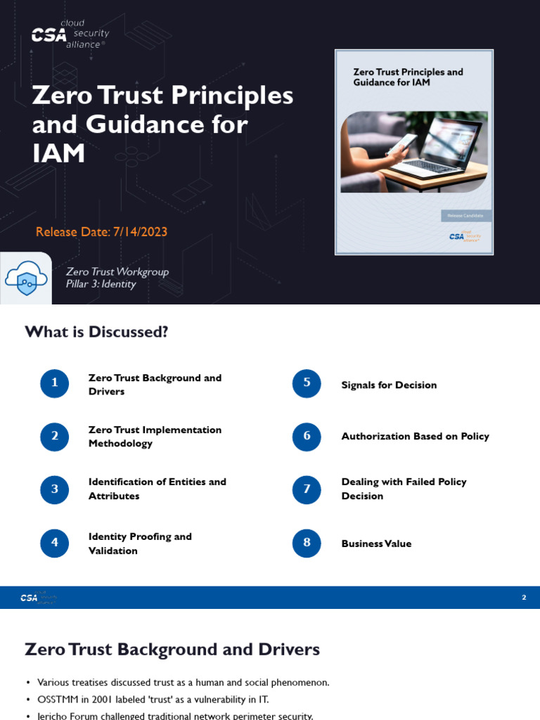Zero Trust Guiding Principles IAM Research Deck | PDF | Security Engineering | Security Technology