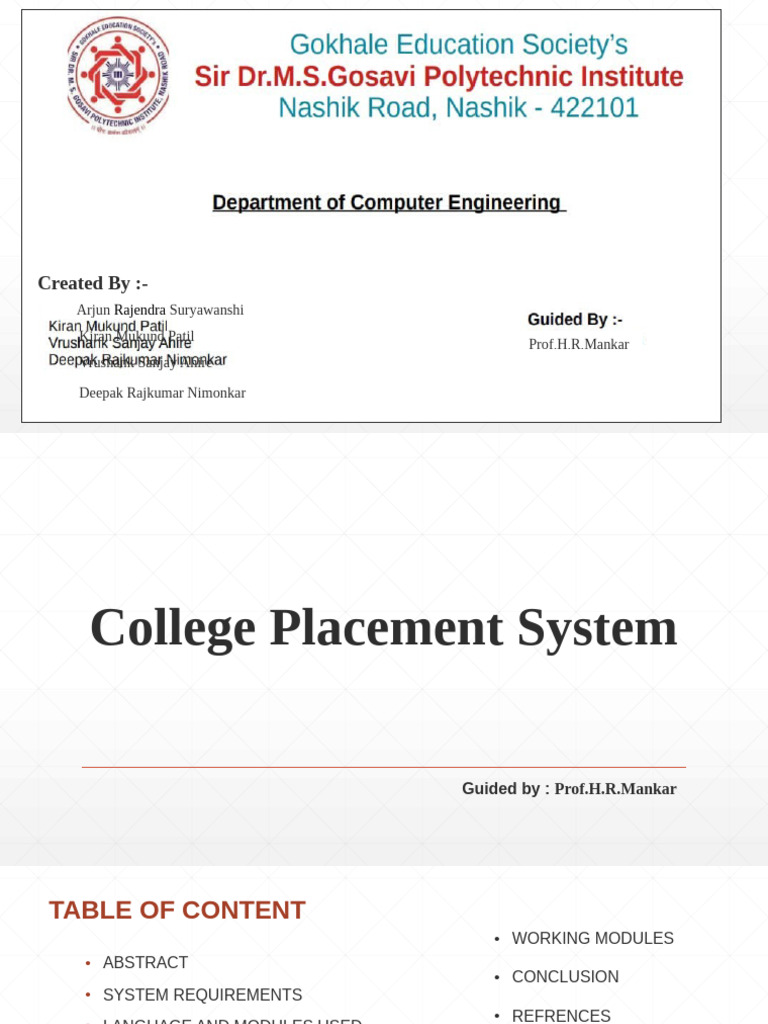 College_Placement_System | PDF | Software | Databases