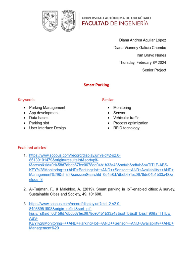 Bibliography research_Smart Parking | PDF | Computing | Information Science