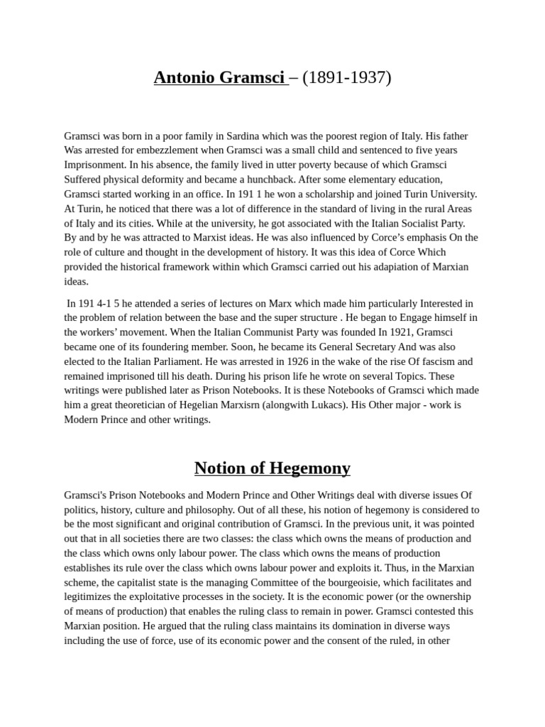 Antonio Gramsci -HD - Copy | PDF | Antonio Gramsci | Praxis (Process)