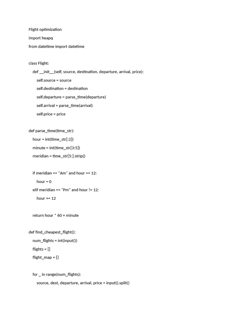 Flight Optimization | PDF