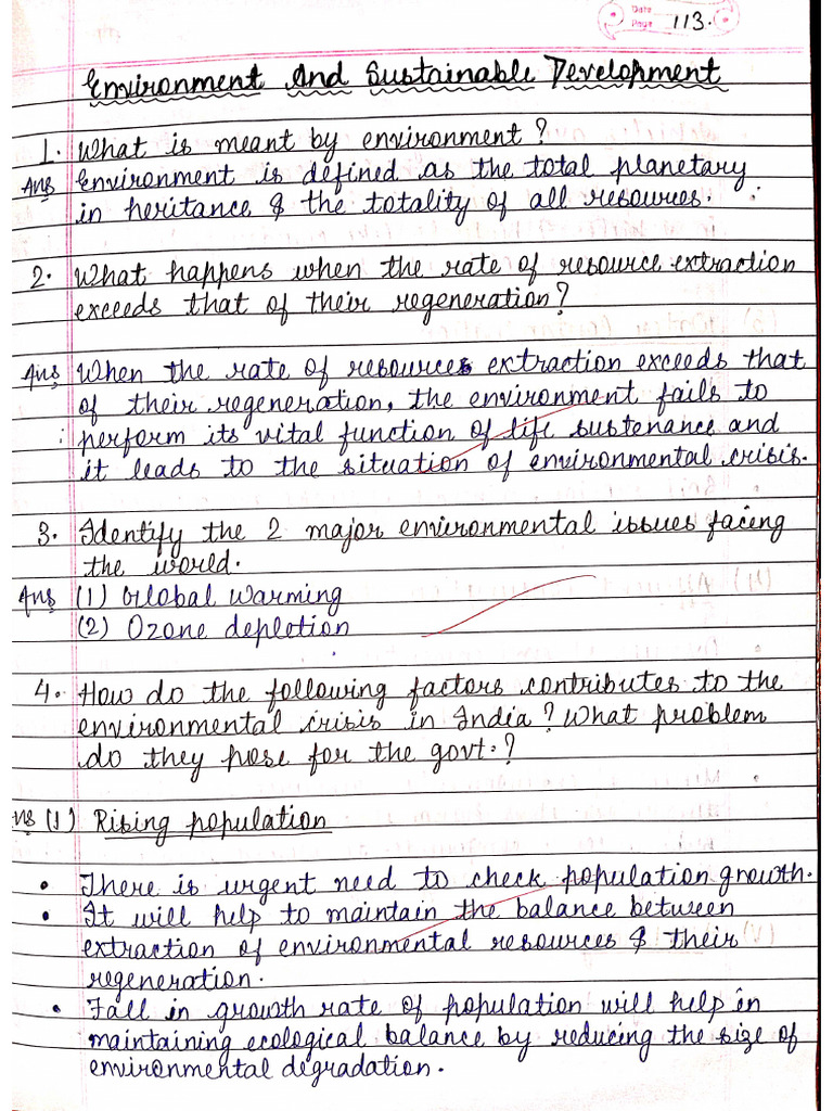 Environment and Sustainable Development | PDF