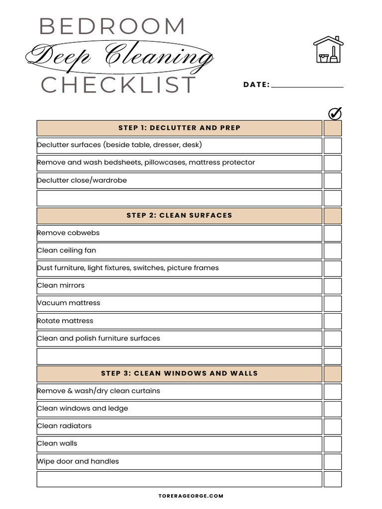 bedroom-cleaning-checklist | PDF