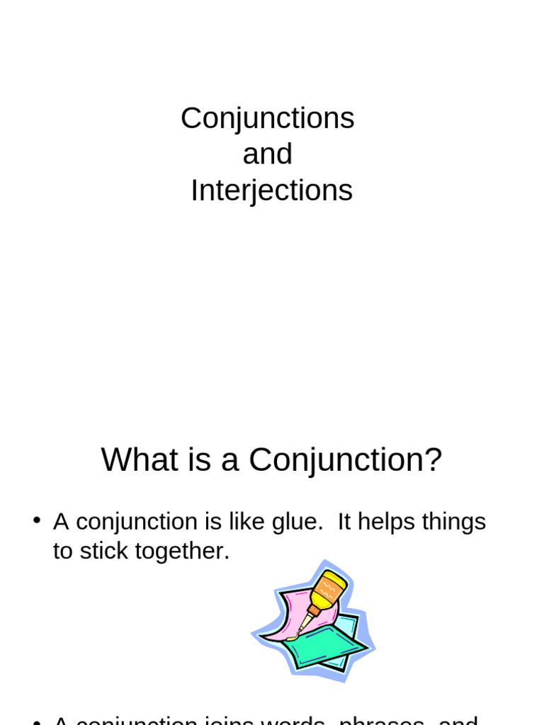 Conjunctions and Interjections7 | PDF | Syntax | Linguistic Morphology