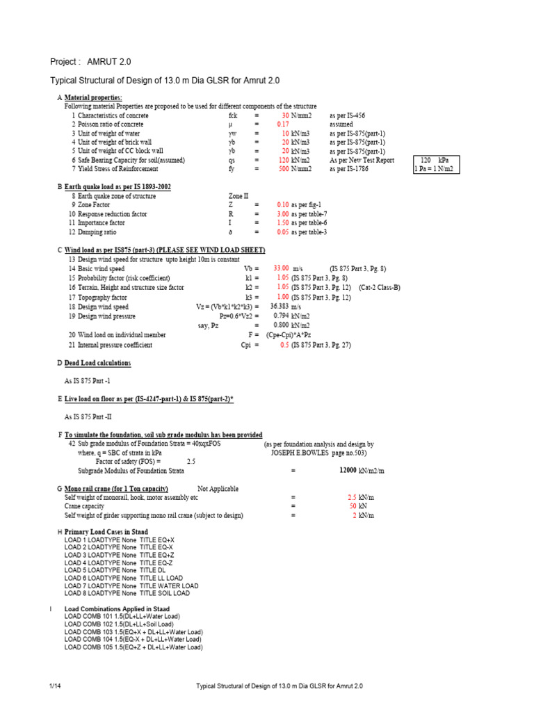 Design of 5LL GLSR 20.7.23 | PDF | Structural Engineering | Building ...
