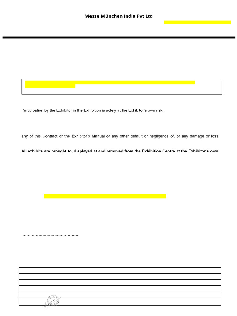 Insurance-Undertaking Form - MMI With Sign | PDF
