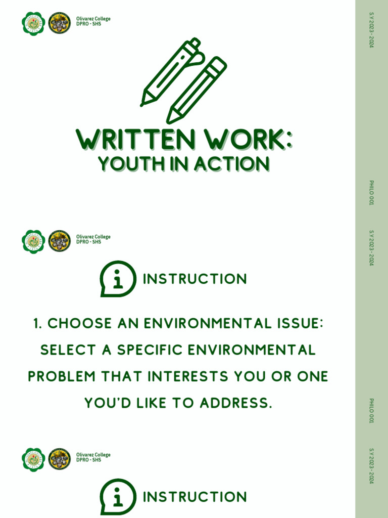 Written Work 1 Instructions | PDF | Information | Natural Environment