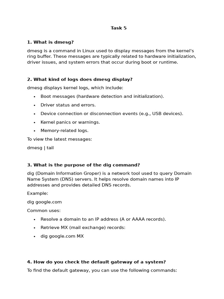 Task 5 | PDF | Ip Address | Domain Name System