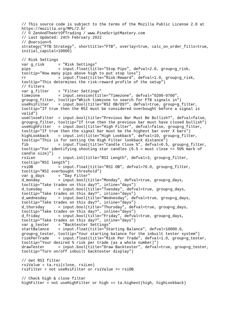 The FTB Strategy (Profitable) | PDF