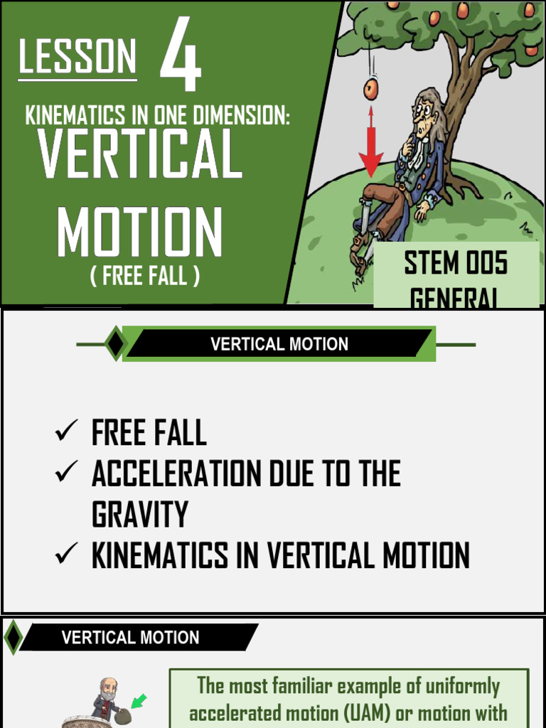 Lesson 4 Vertical Motion | PDF | Acceleration | Weight