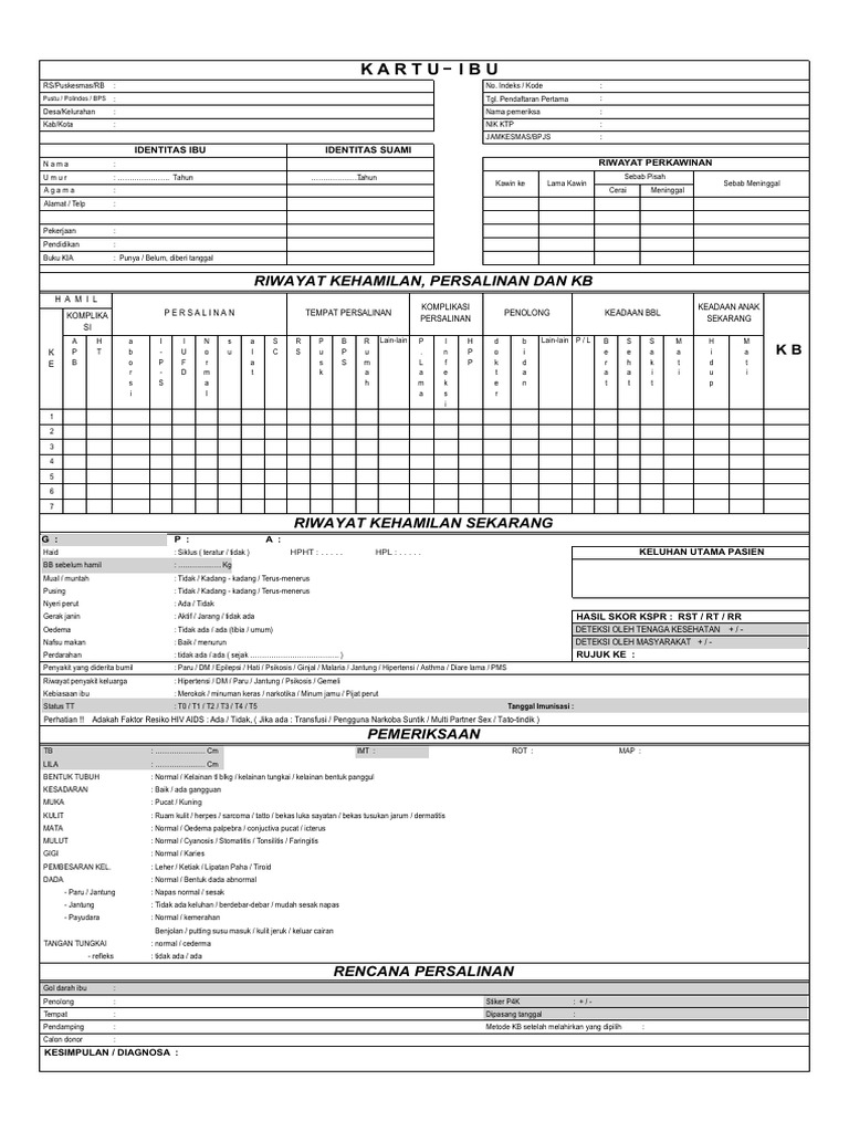 kartu ibu | PDF