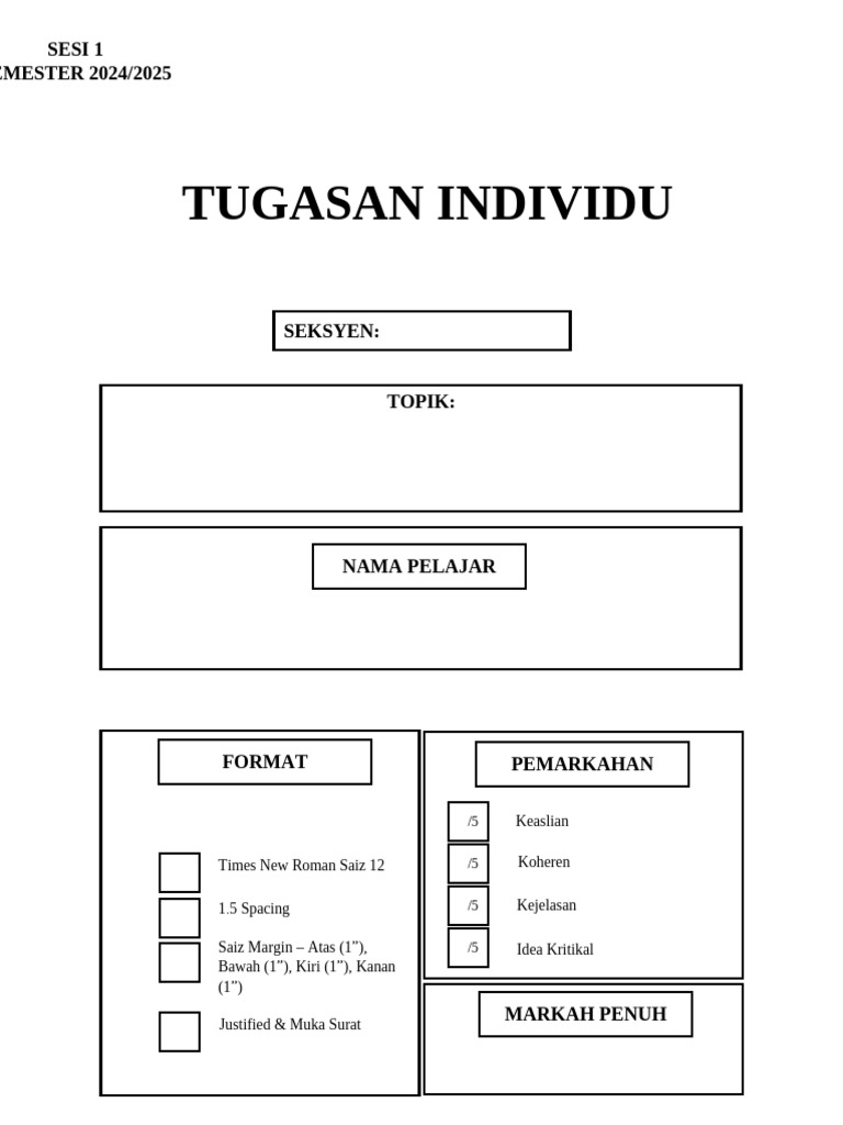 Cover Tugasan Individu | PDF