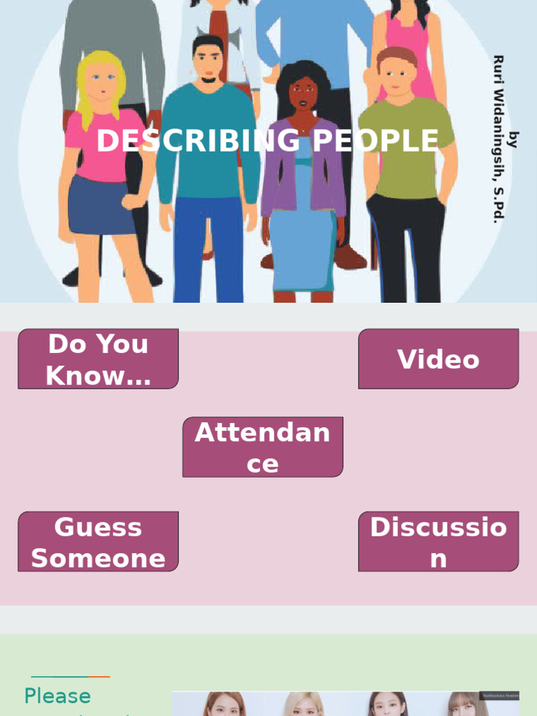 Describing People: Classroom Activities | PDF