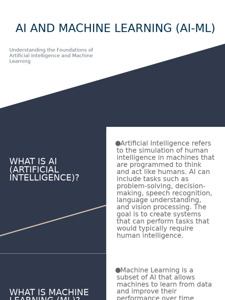 AI and Machine Learning (AI-ML) | PDF | Machine Learning | Artificial Intelligence