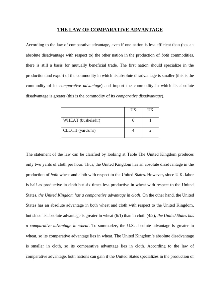 comparative advantage | PDF
