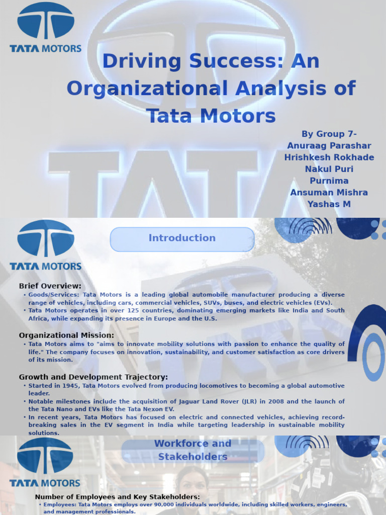 TATA MOTORS | PDF | Electric Vehicle | Corporate Social Responsibility