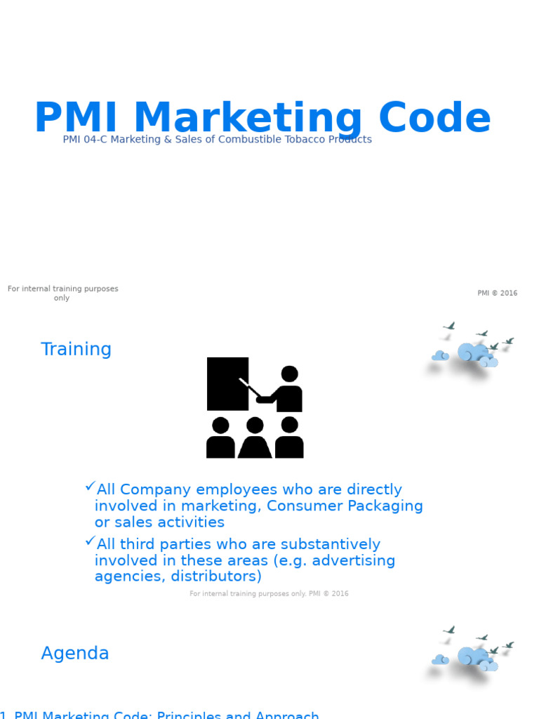Pmi Marketing Code | PDF | Marketing | Tobacco Smoking