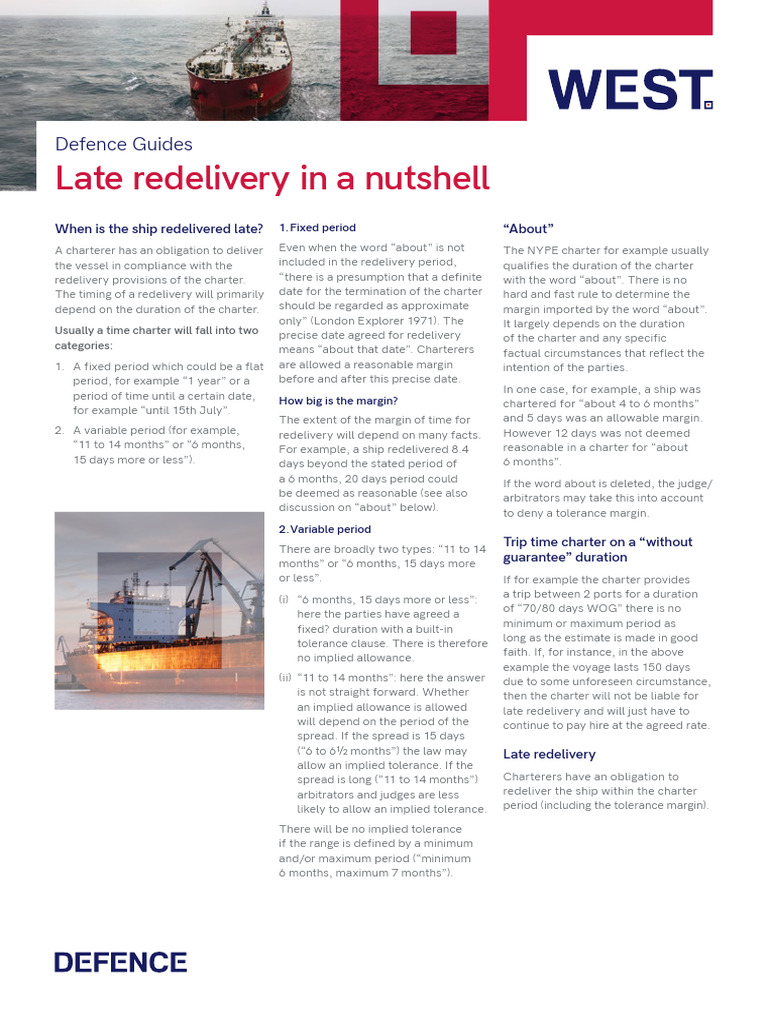 Understanding Late Ship Redelivery | PDF | Damages | Justice
