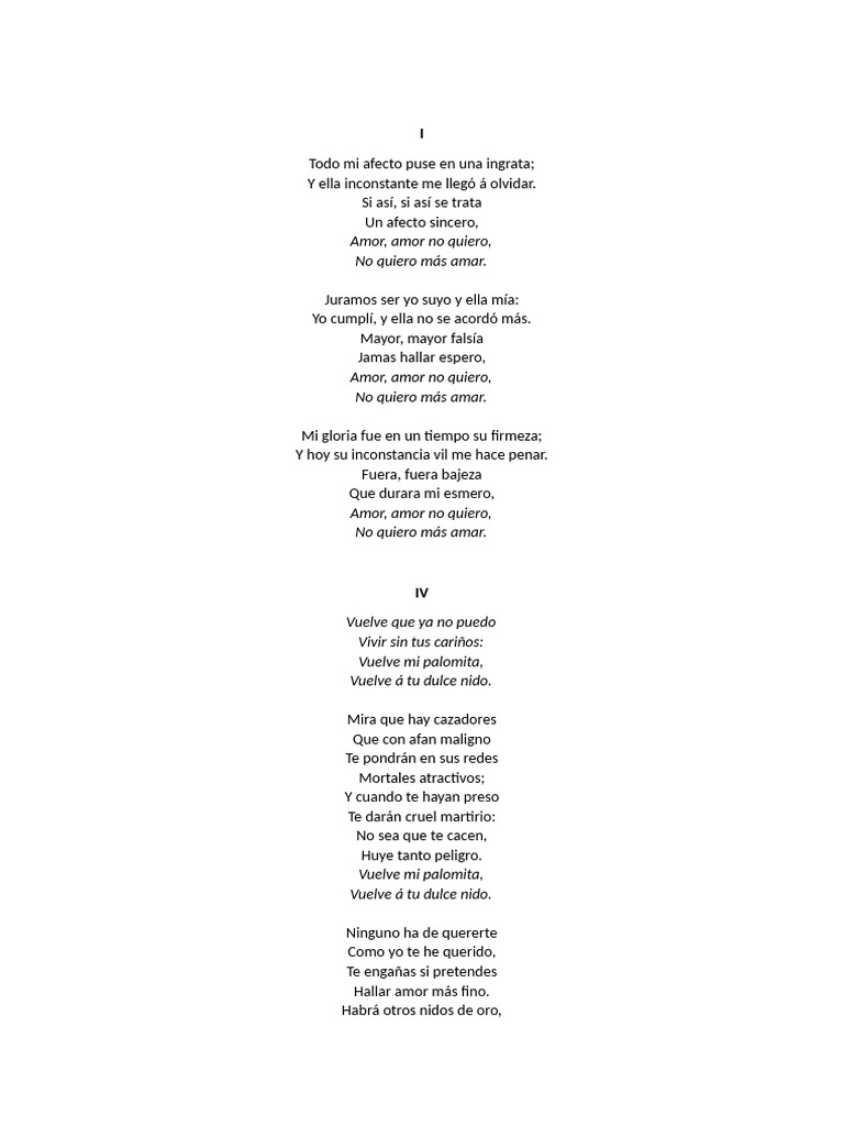 Yaravi Estrofa I y Iv | PDF | Amor