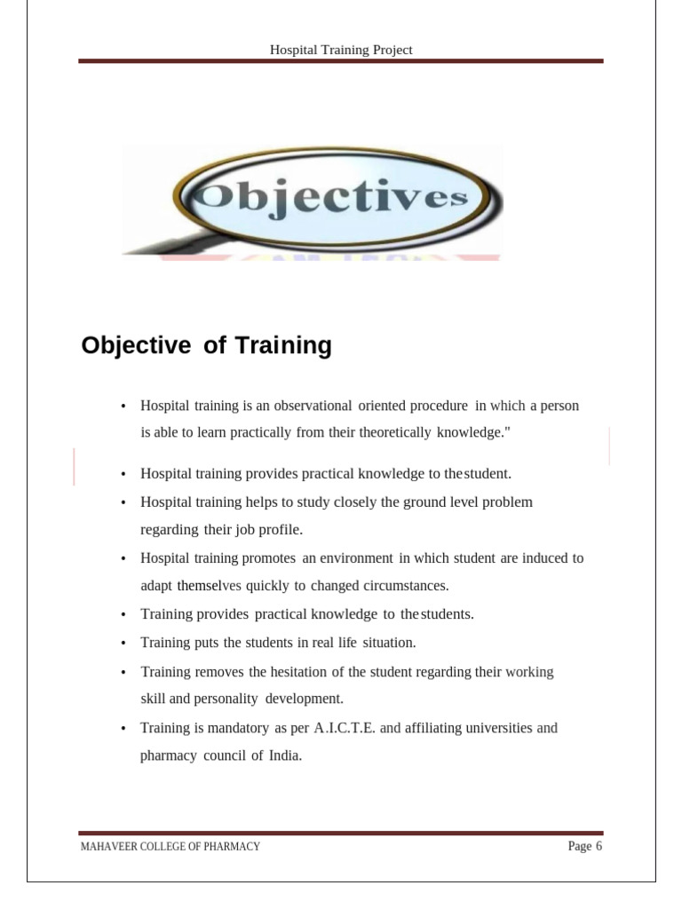 Hospital Training Report 6 2048 | PDF