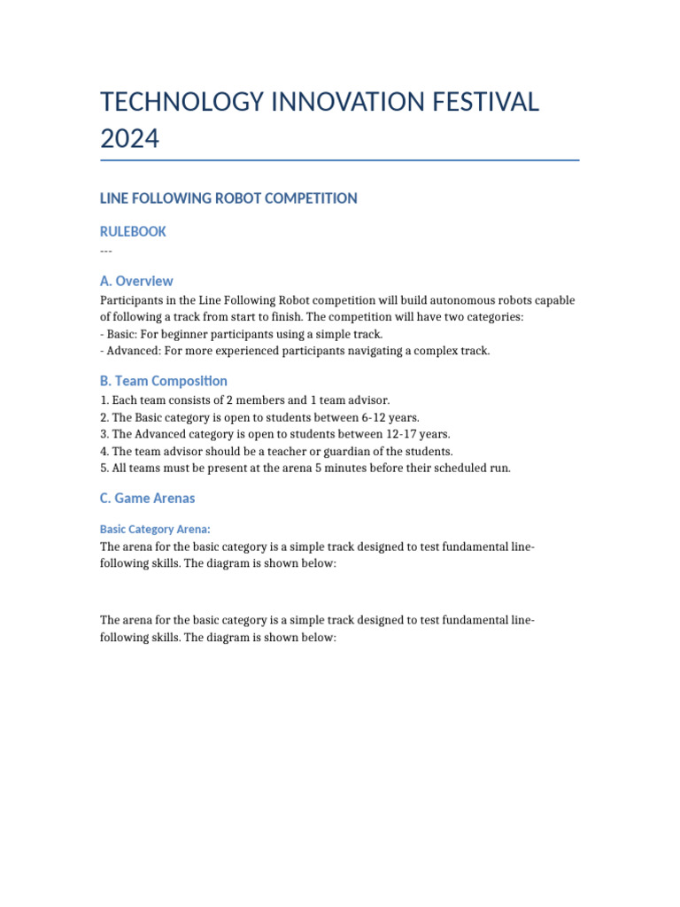 Line Following Robot Rulebook V2 | PDF