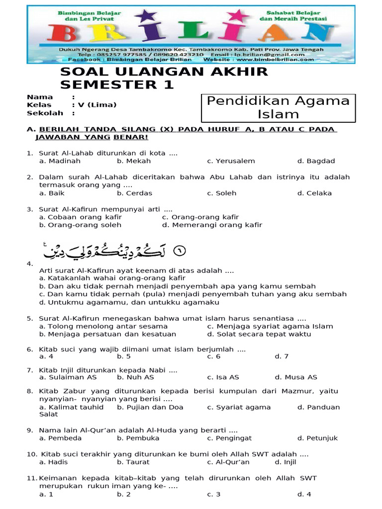 367777571-Soal-UAS-PAI-Kelas-5-SD-Semester-1-Ganjil-Dan-Kunci-Jawaban-Www-bimbelbrilian-com (2 ...
