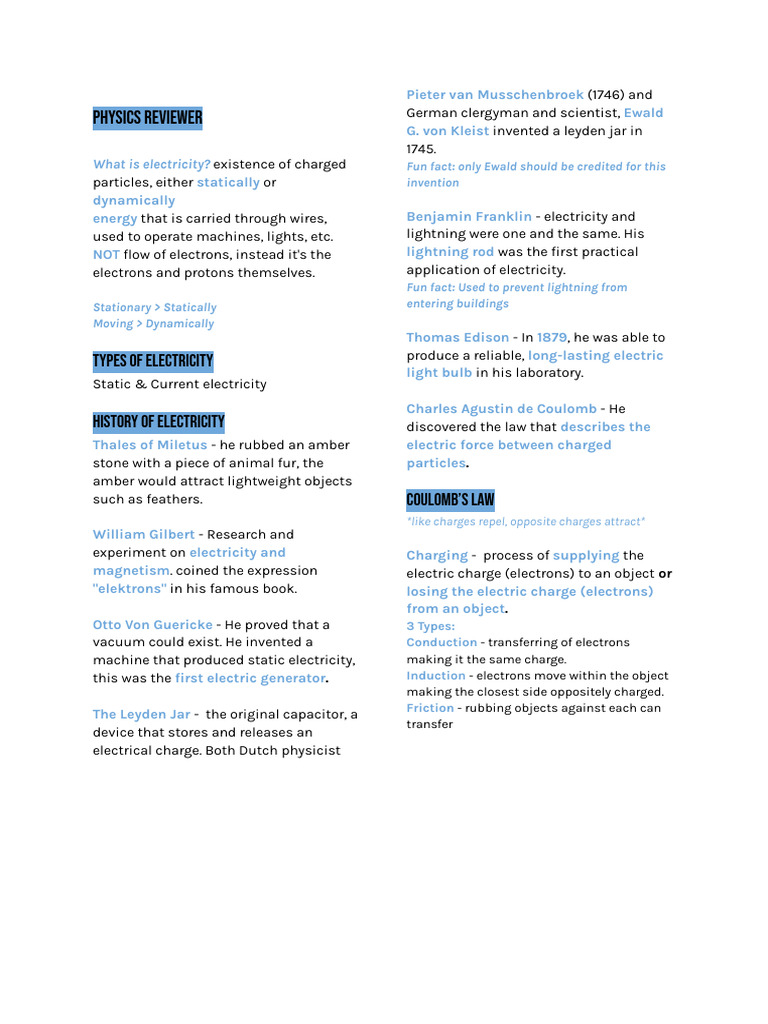 Understanding Electricity: Types and History | PDF | Electricity ...