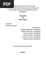 Felix Adams Biografia | PDF | Venezuela | Educación en artes liberales