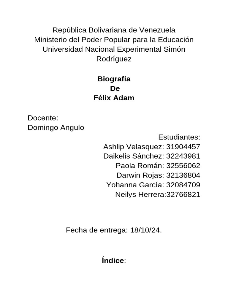 Legado de Félix Adam en Educación | PDF | Universidad | Venezuela